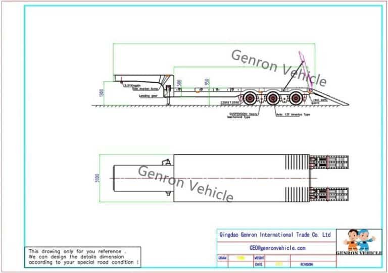 40 Feet-FT Low Bed Trailer - Low Bed Trailer